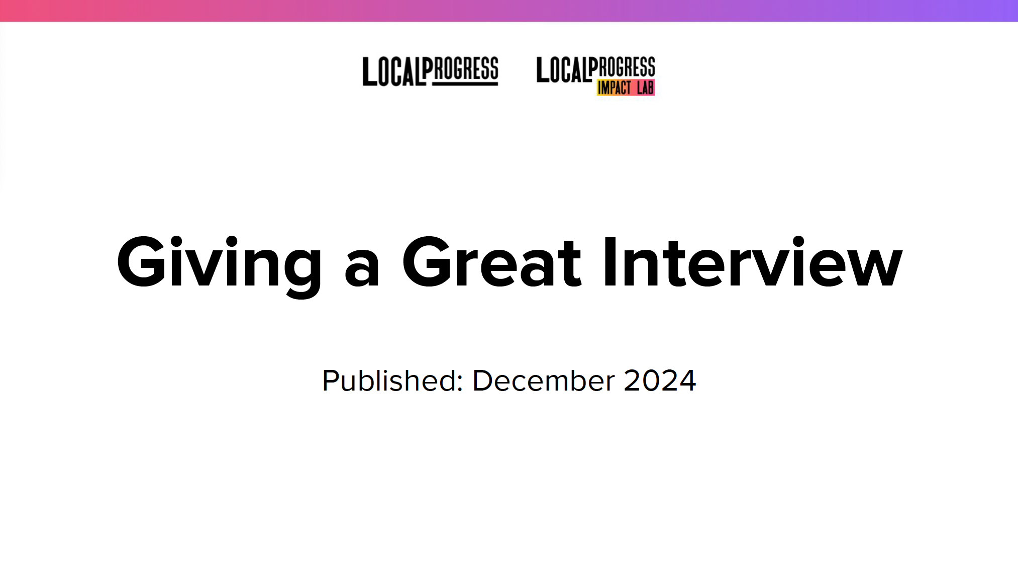 Resources - Local Progress Impact Lab